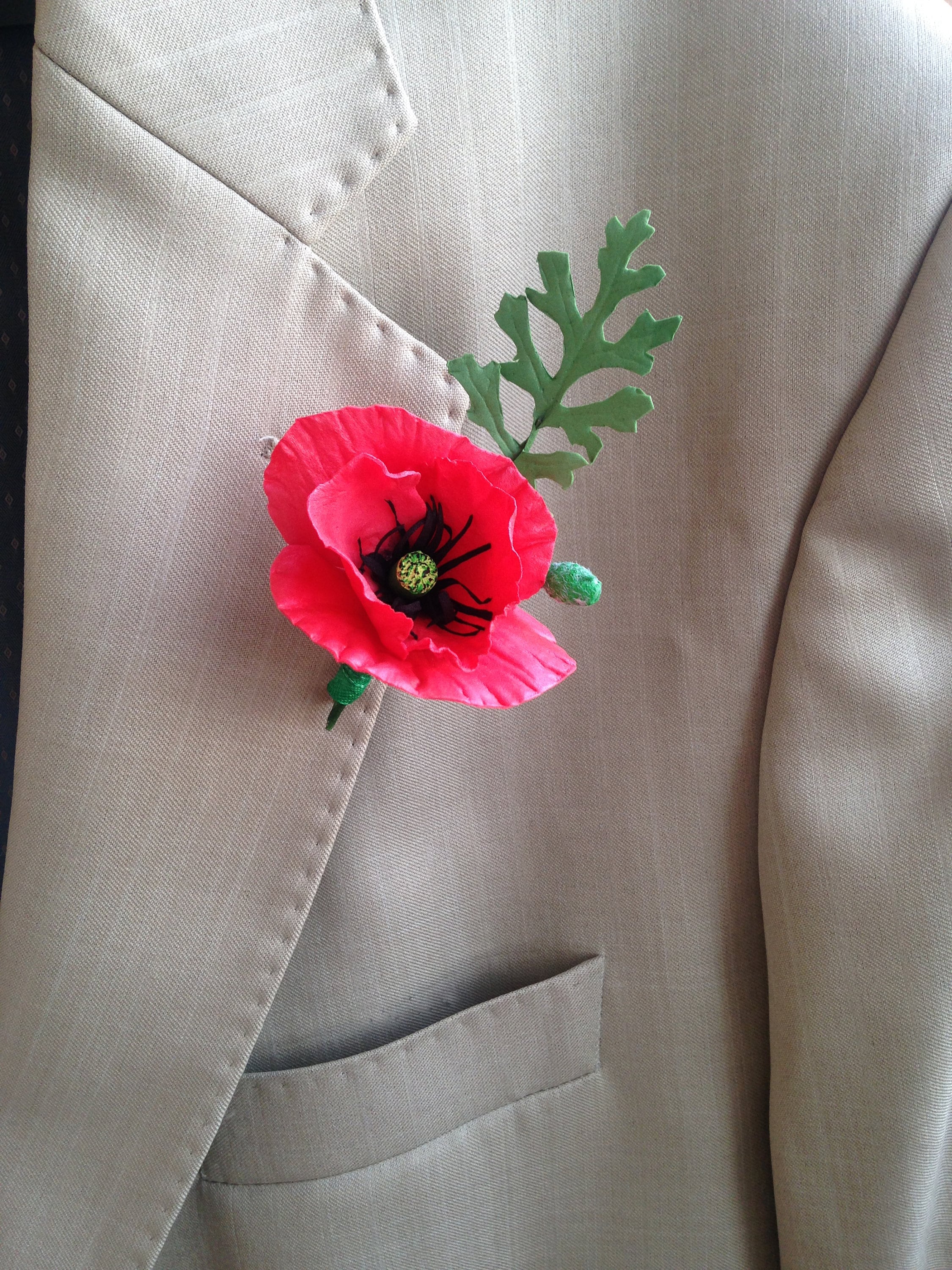 Faux Red Poppy Wedding Set Red Flower Bridal Set Poppy Bridal Hair ...