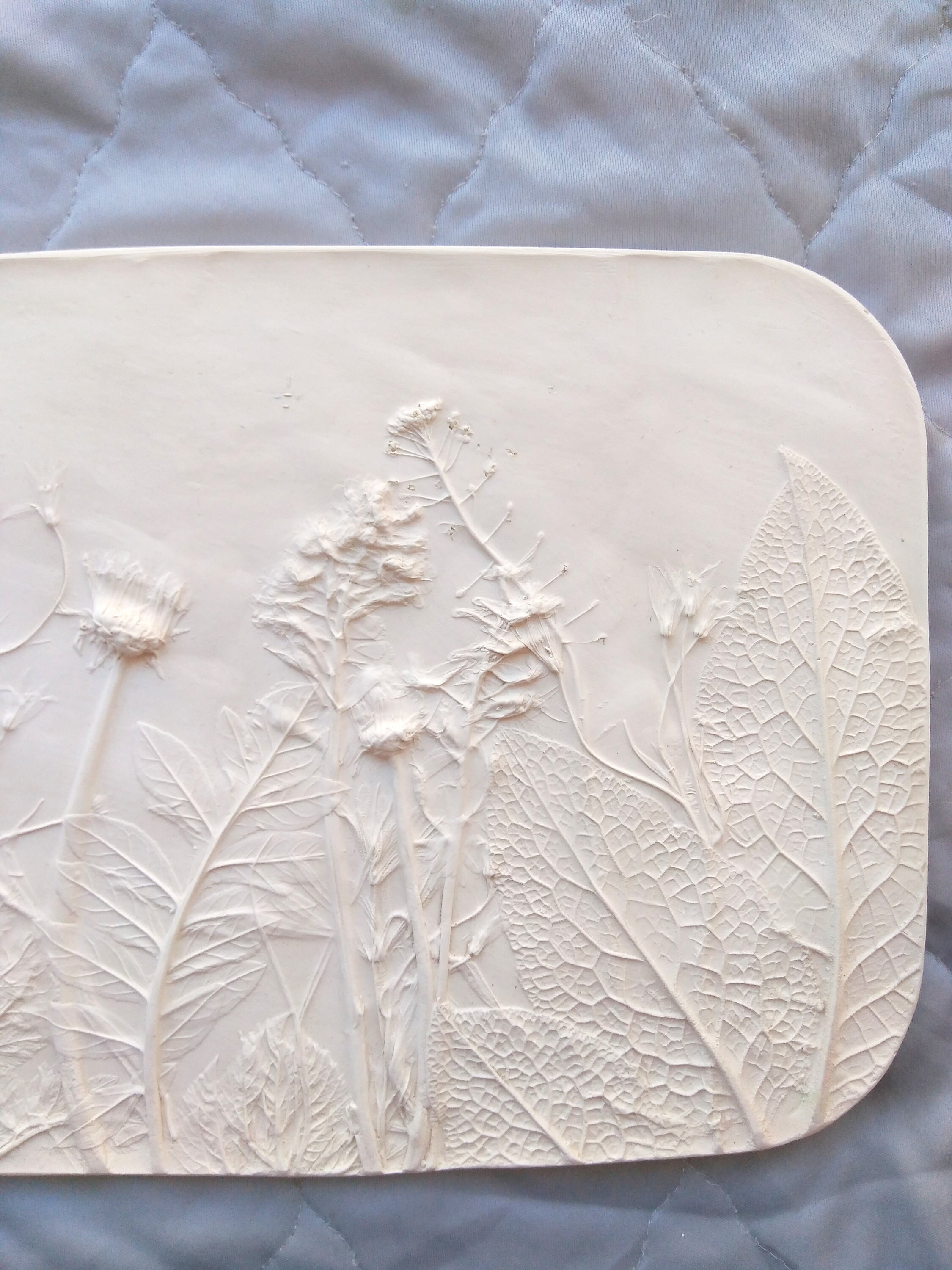 Wildflowers Botanical Bas-relief White Garden Ceramic Wall Art - Etsy