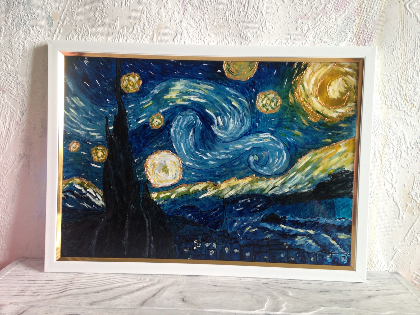 The Starry Night by Vincent Van Gogh Reproduction Stained Glass ...