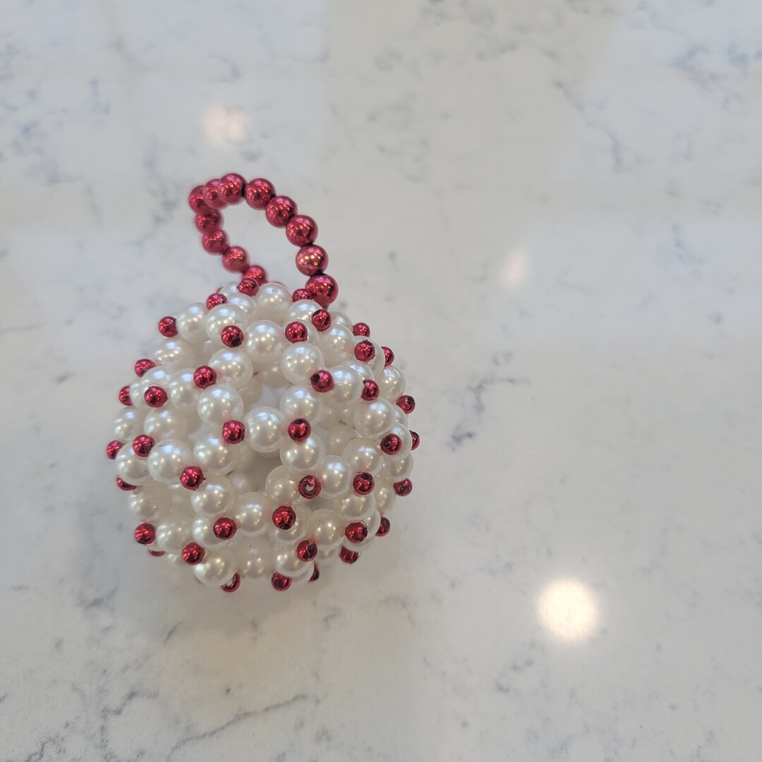 Handmade Beaded Ball Ornaments - Etsy
