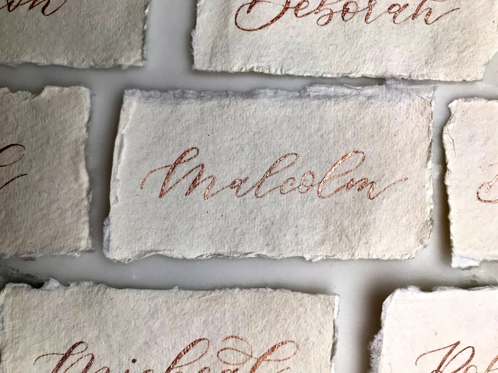 Table Place Cards, Wedding Place Cards, Place Cards on Handmade Paper ...
