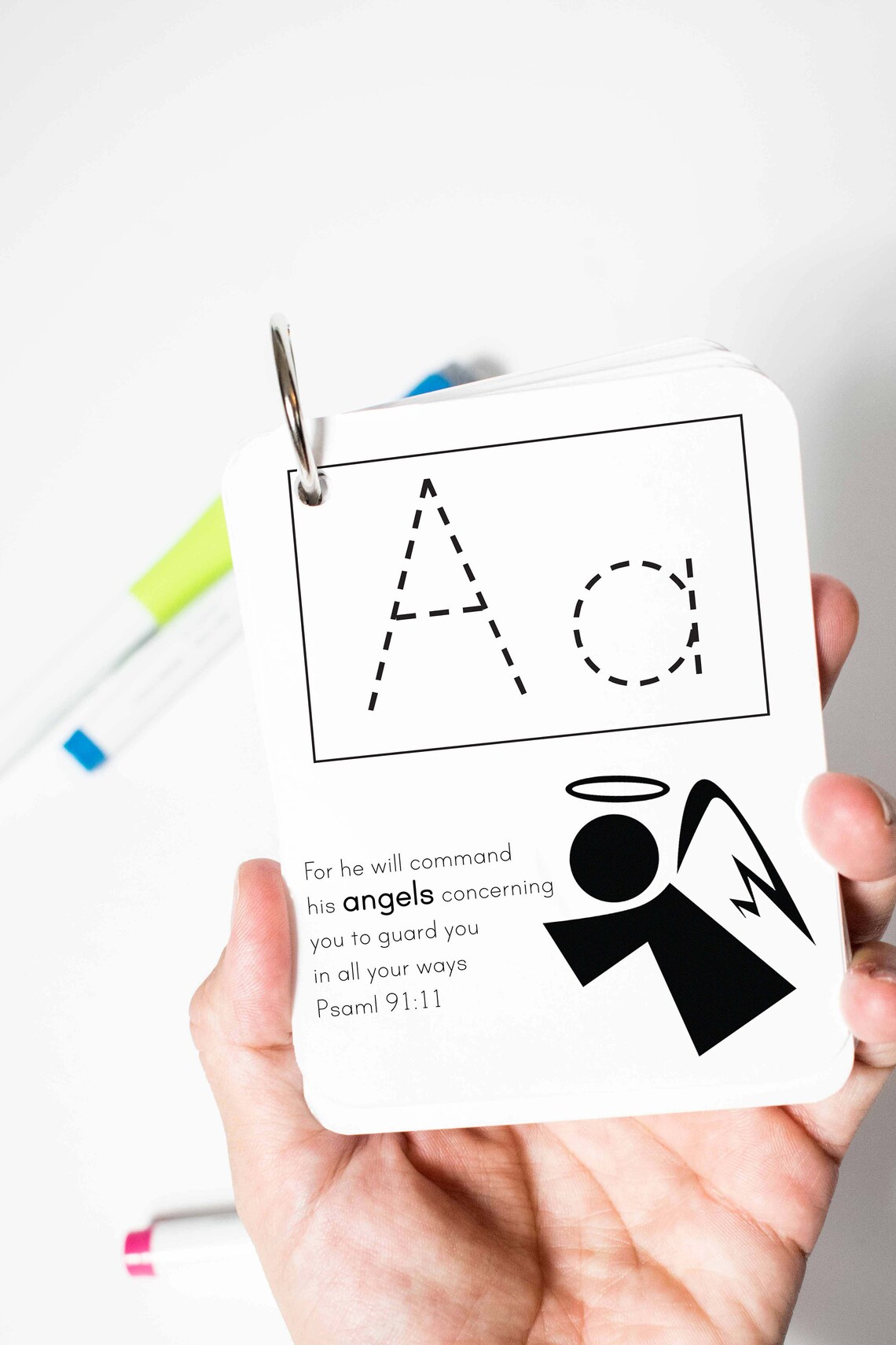 Homeschooling Traceable Alphabet Cards Printable With Bible - Etsy