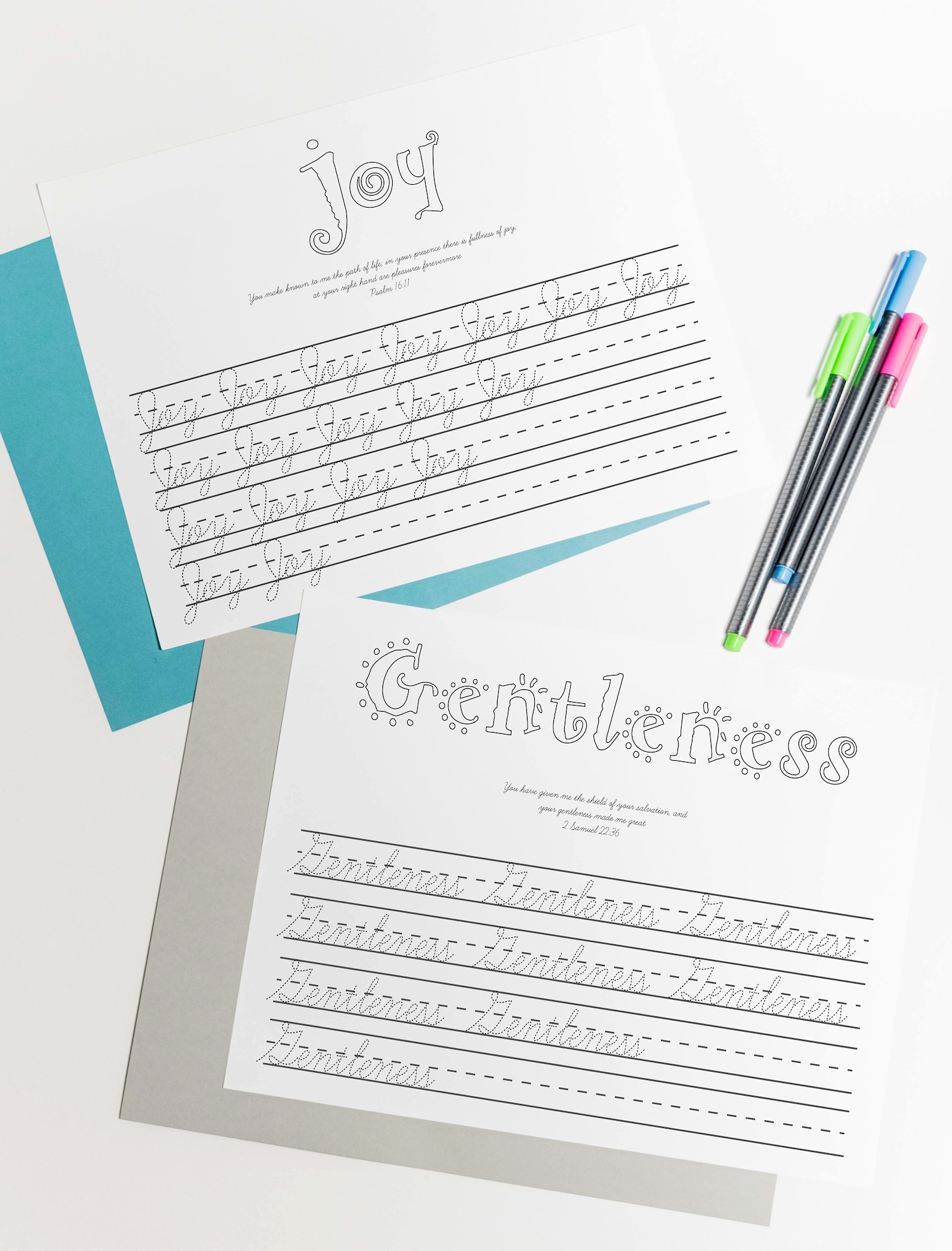 Cursive Learn Trace and Color the Fruits of the Holy Spirit - Etsy