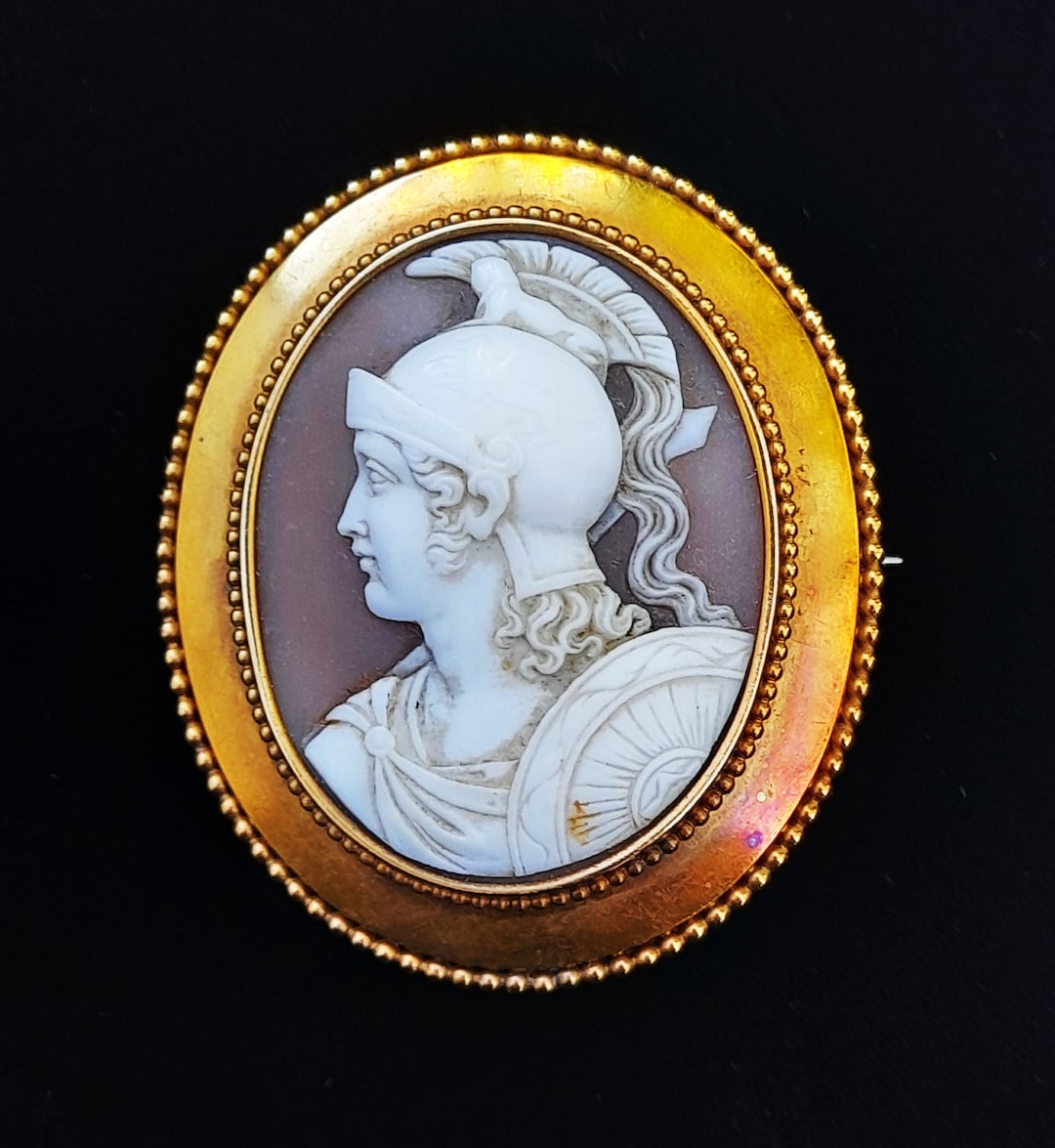 Finest Antique 19th Century 18ct Gold Shell Cameo Brooch of A Roman ...