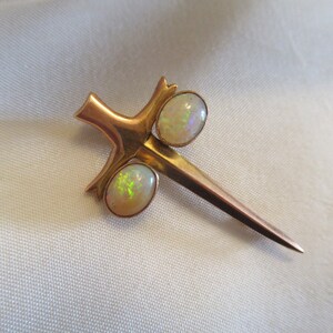 Rare Antique 9ct Gold & Opals Dagger Sword Brooch - Etsy