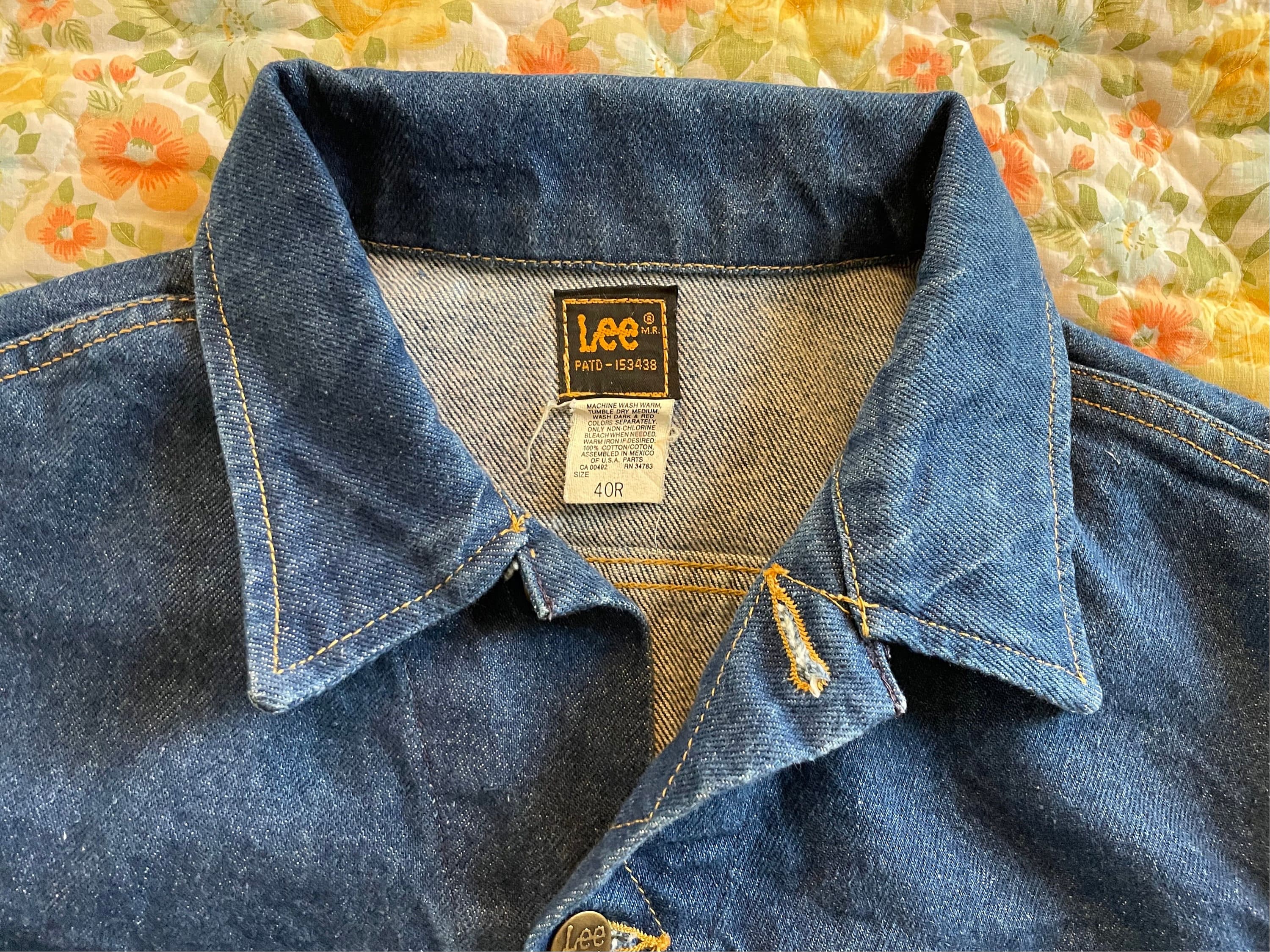Lee Riders Denim Jacket Vintage Mens 40R Trucker PATD-153438 - Etsy