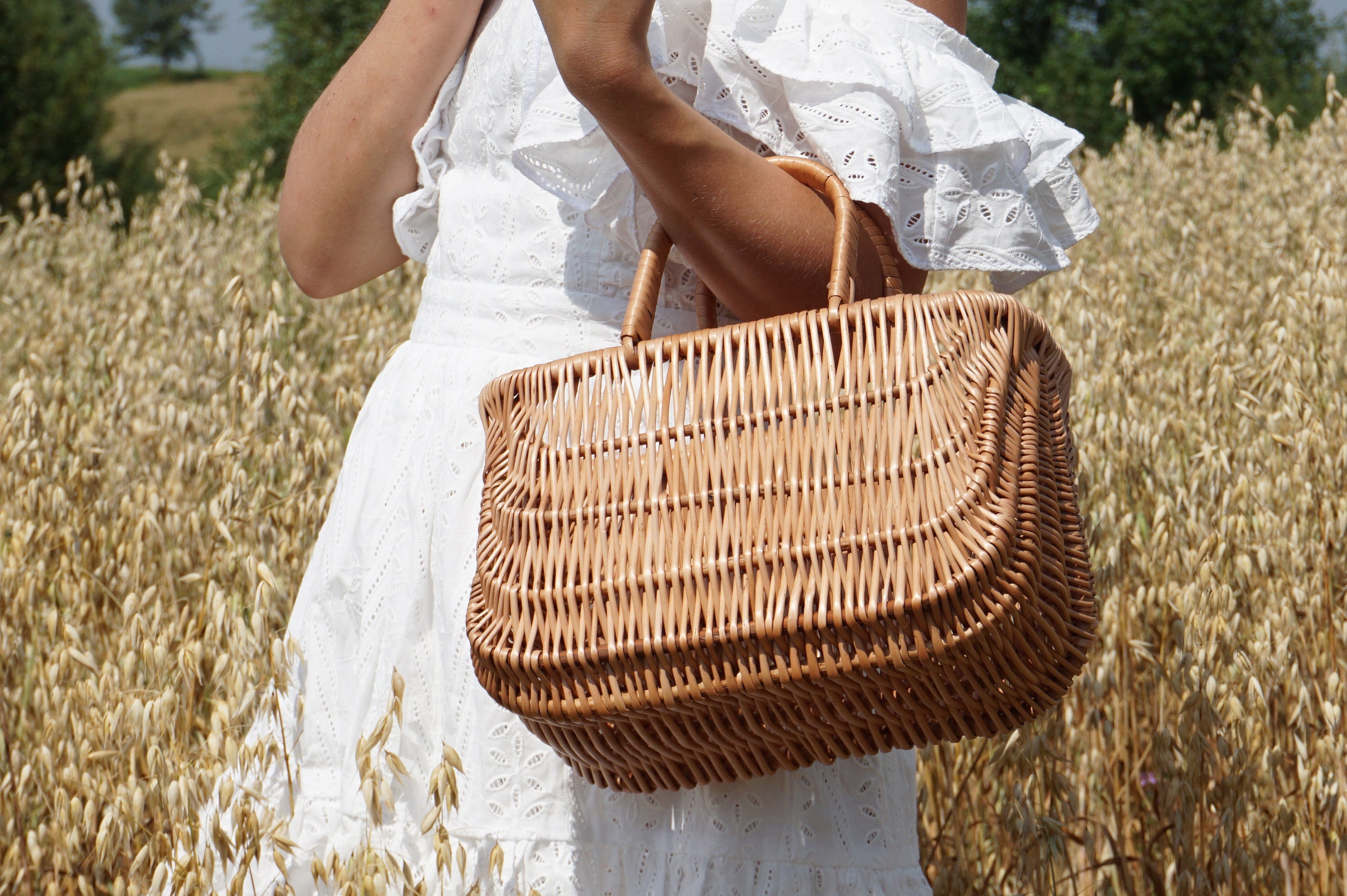 Small Wicker Handbag, Summer Beach Bag, Wicker Basket. Personalized ...