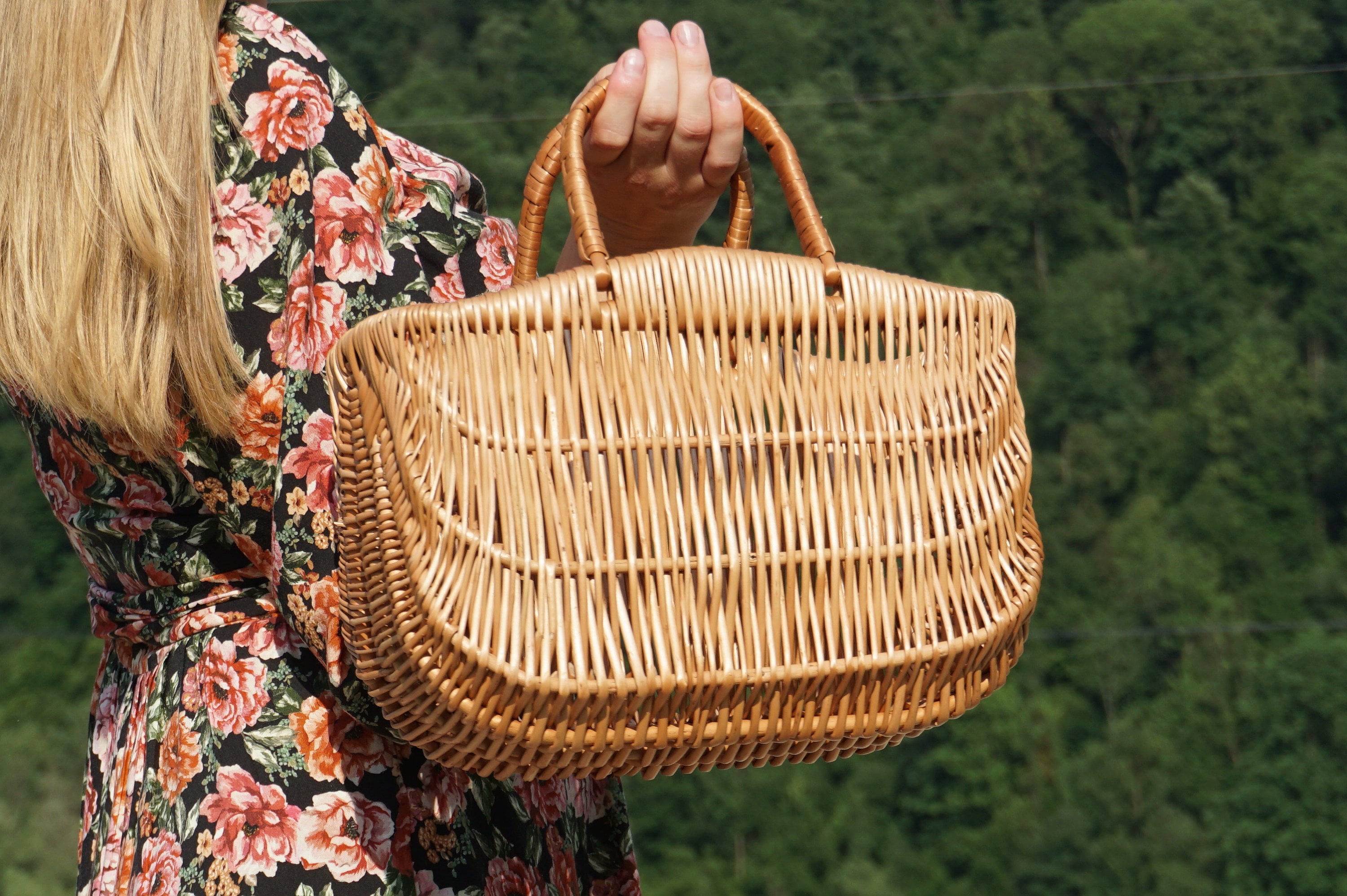 Small Wicker Handbag Summer Beach Bag Wicker Basket. - Etsy UK