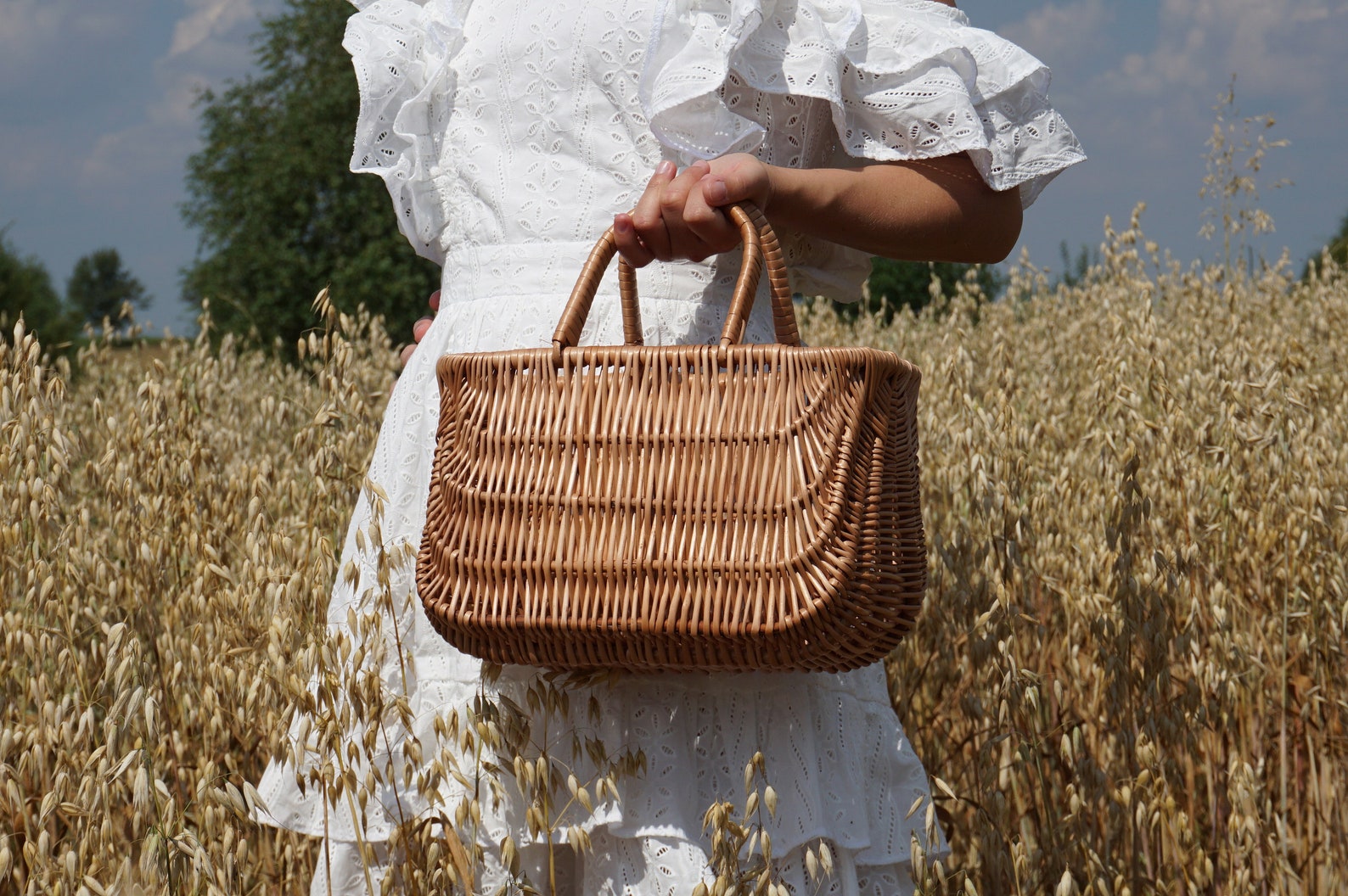 Small Wicker Handbag, Summer Beach Bag, Wicker Basket. Personalized ...