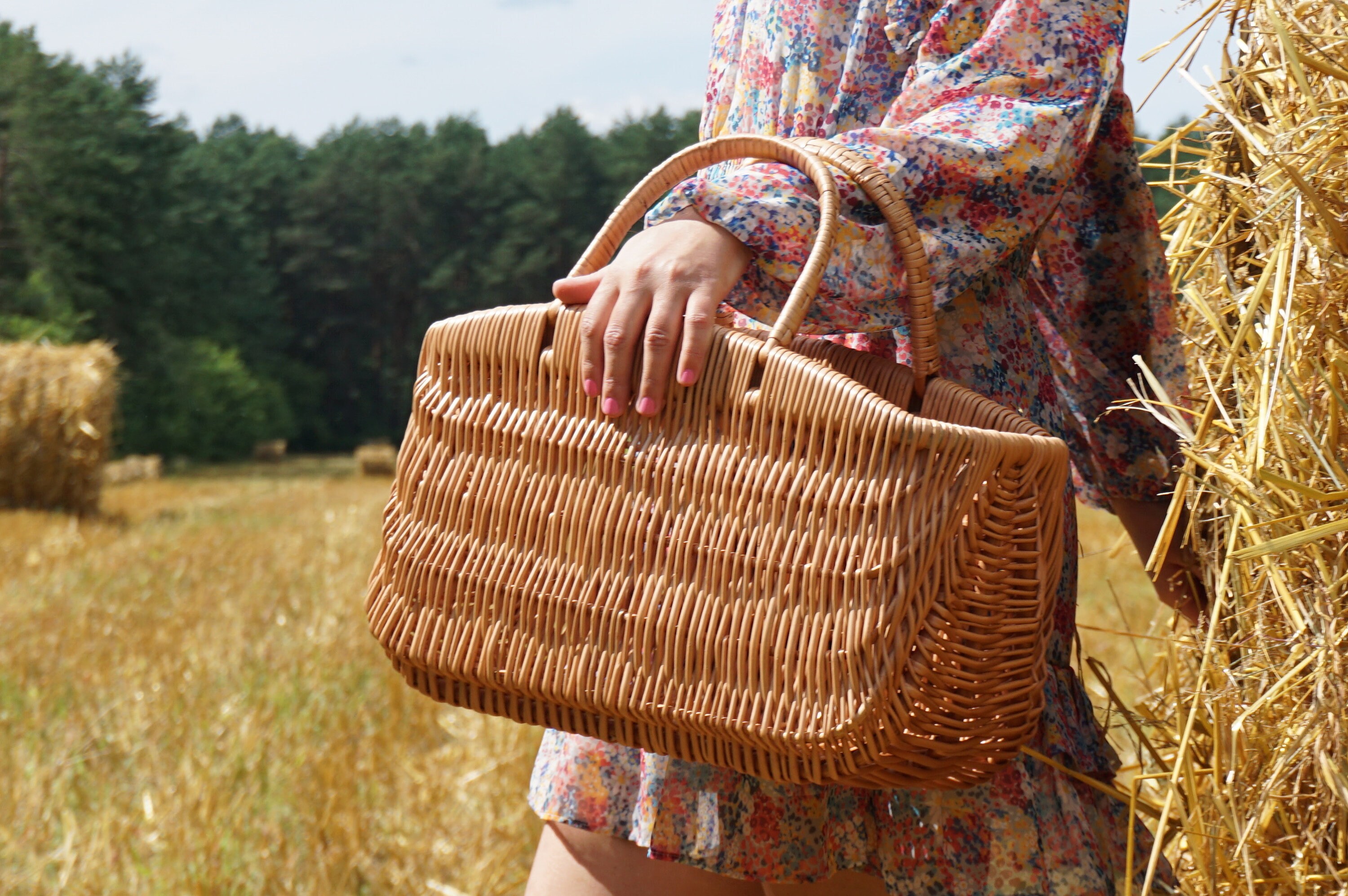 Cute, Unique, Stylish, Large Wicker Bag, Beach Bag, Wicker Basket, Tote ...