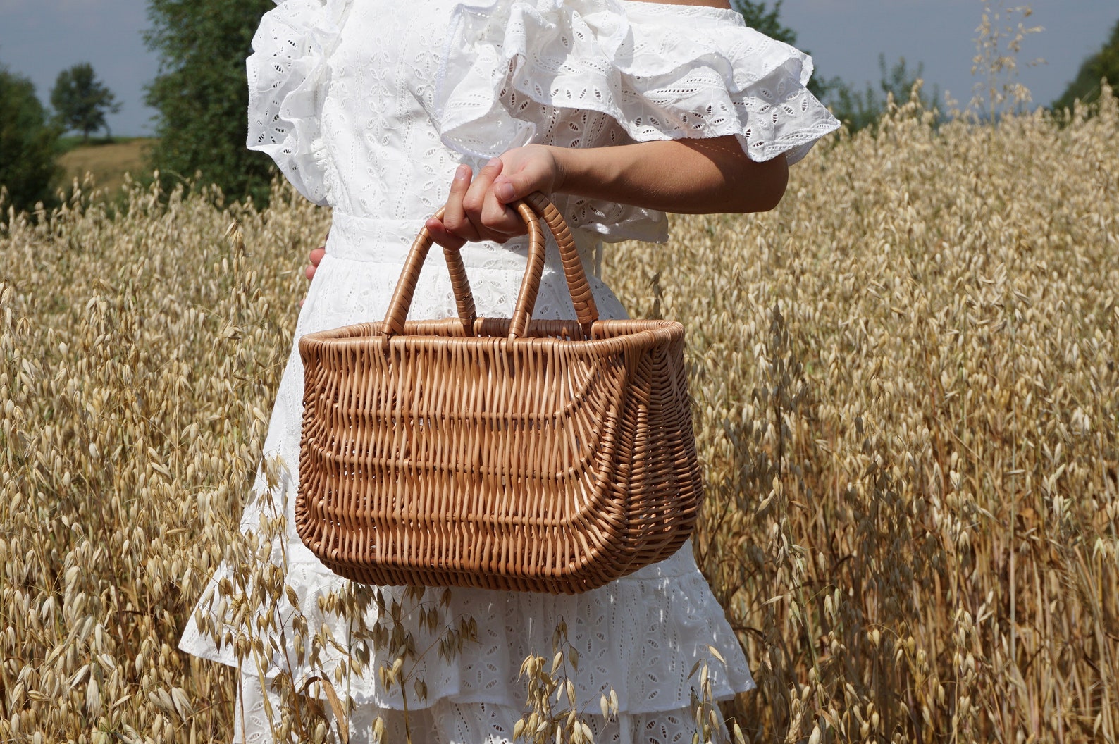 Small Wicker Handbag, Summer Beach Bag, Wicker Basket. Personalized ...
