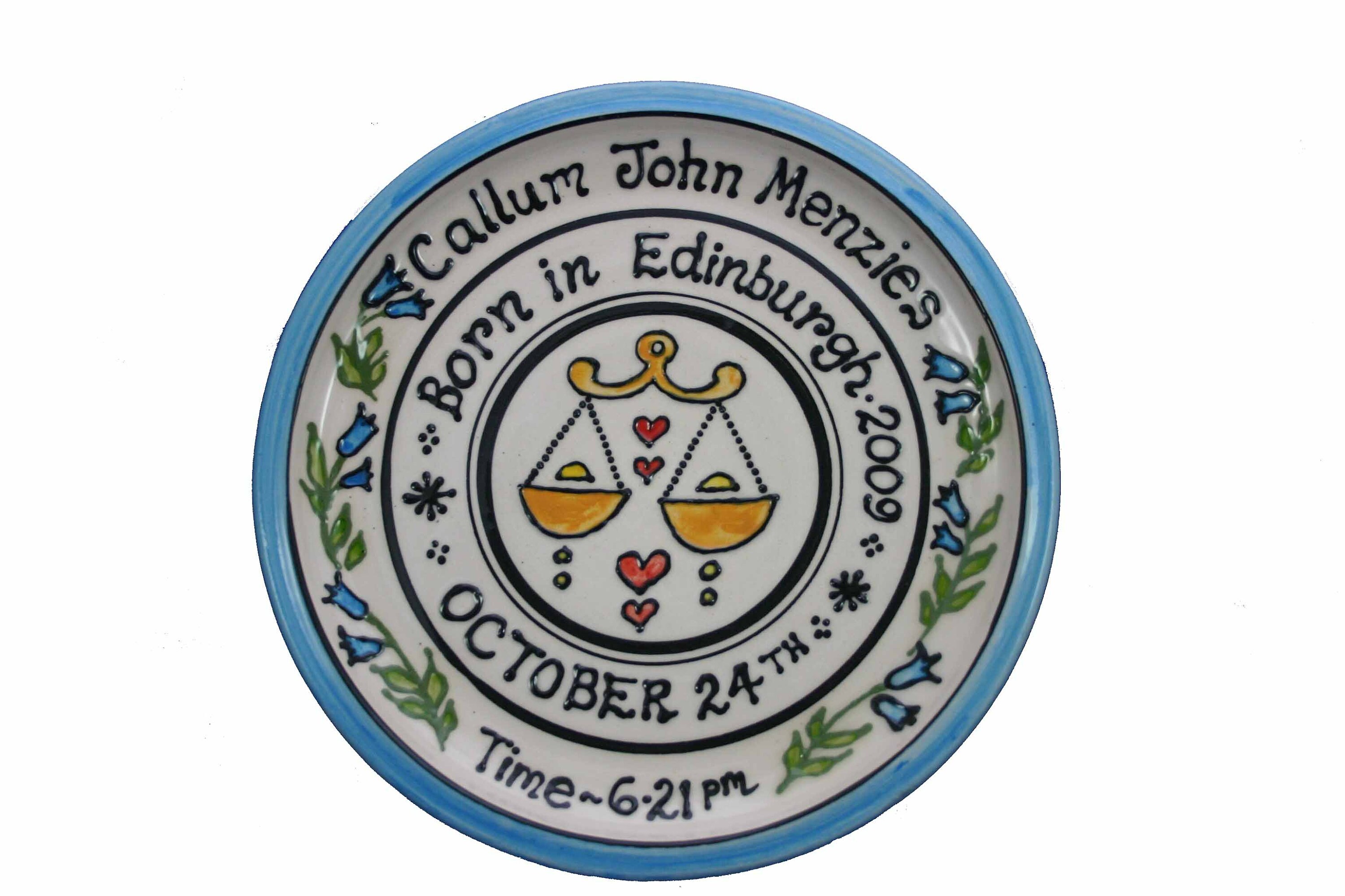 Piggery Pottery Handmade Ceramic Personalised Star-sign Birth Baby ...