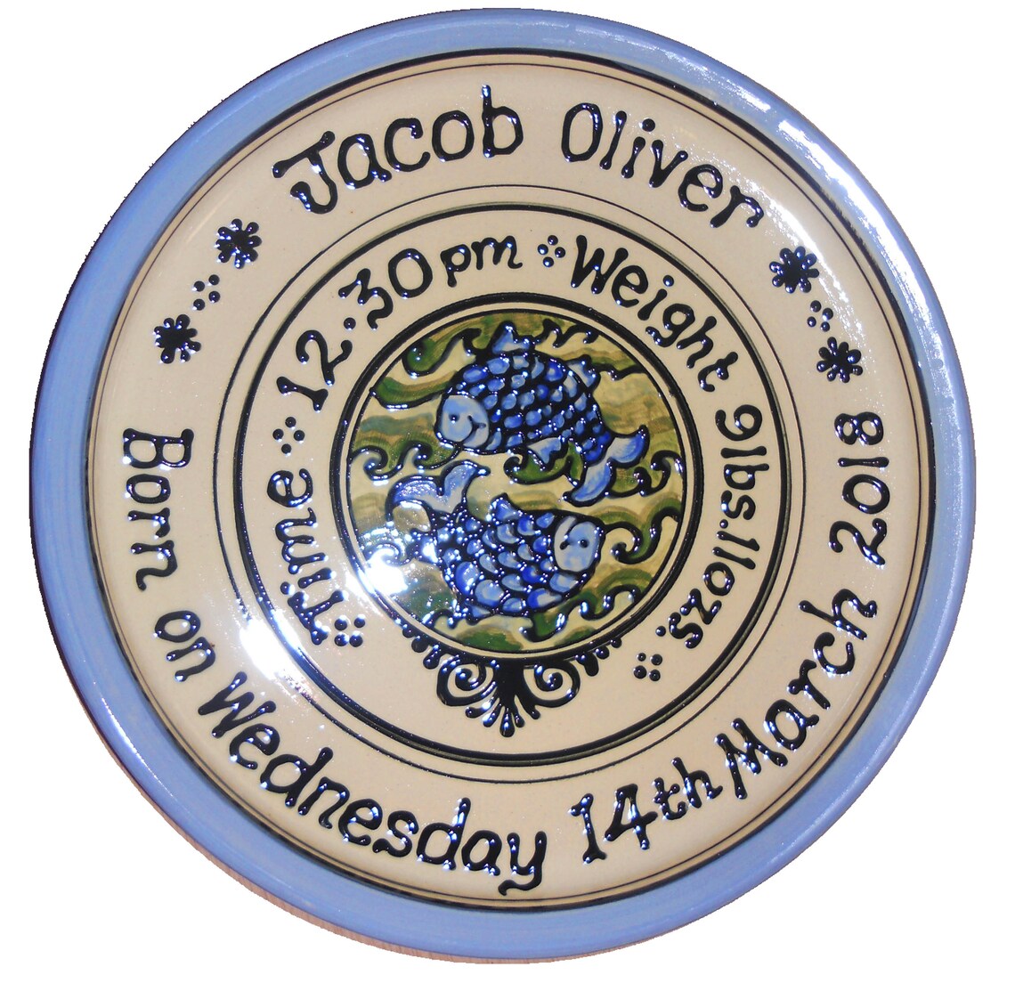 Piggery Pottery Handmade Ceramic Personalised Star-sign Birth Baby ...