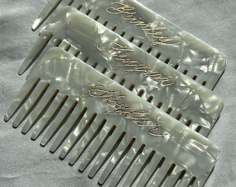 Personalized Acetate Comb Engraving | Wedding Gift | Bachelorette ...