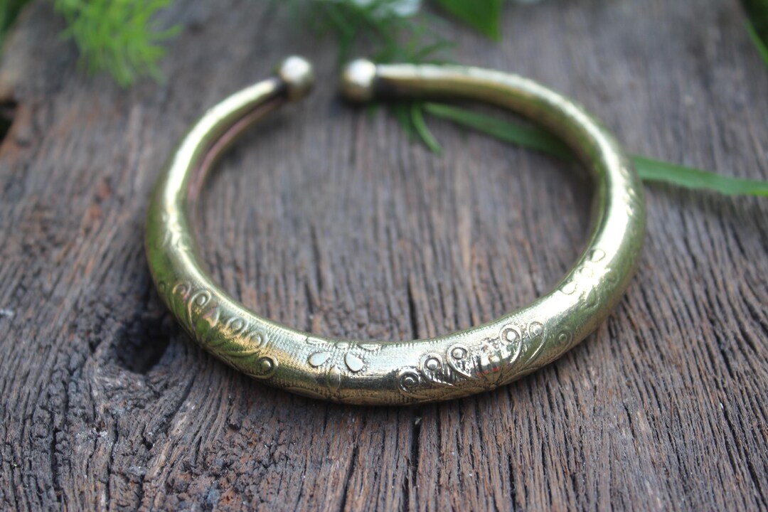Engraved Hand Cuff,ethnic Hand Cuff,flexible Bracelet,ethnic Brass ...