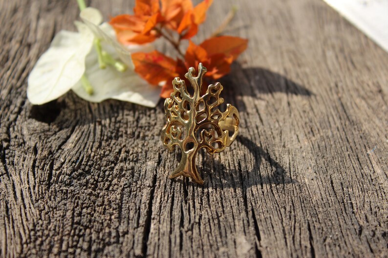 Tree Ringadjustable Brass Ring Handmade Ringtree of Life | Etsy