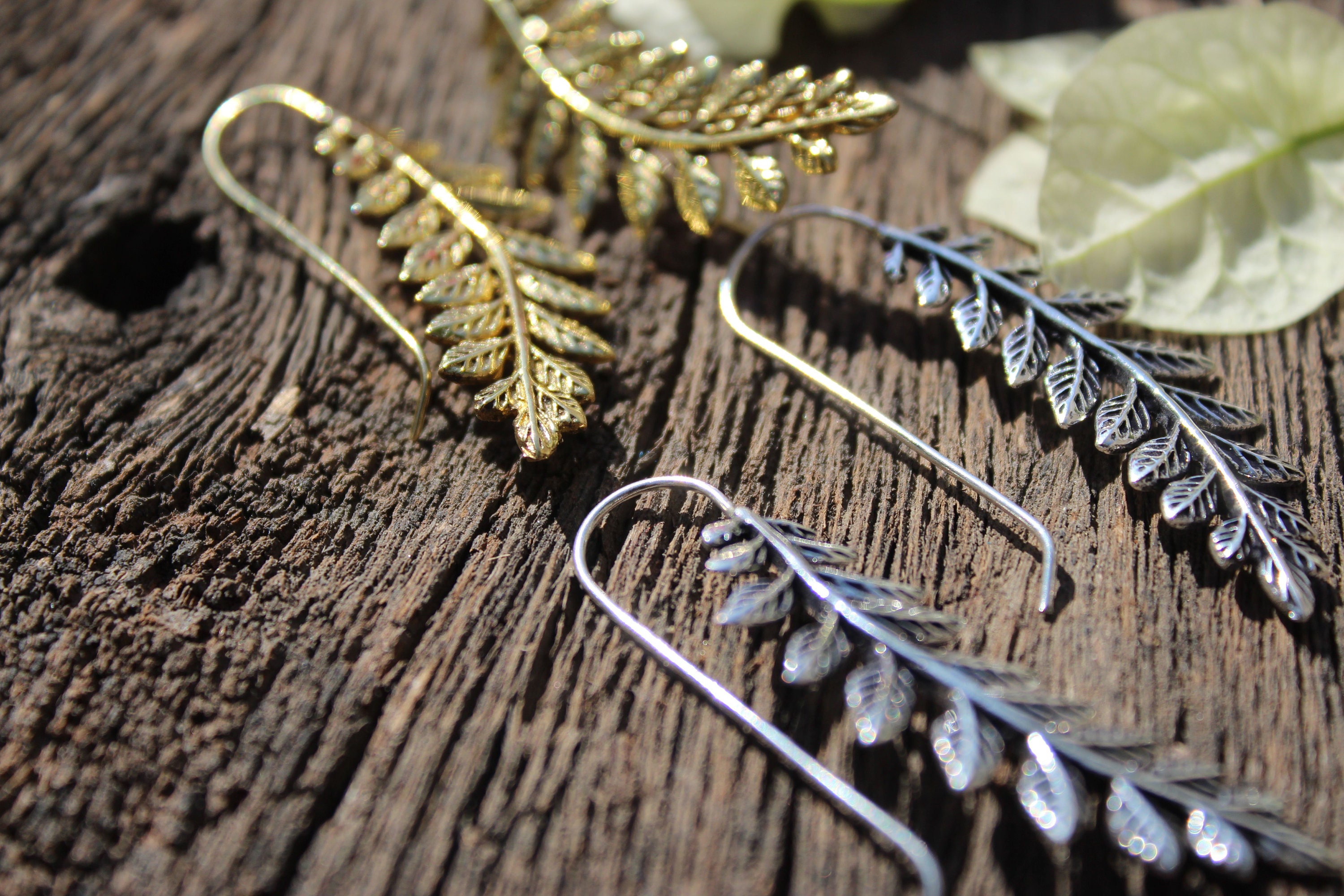 Leaf EarringsFeather EarringsStatement EarringsDangle Drop | Etsy