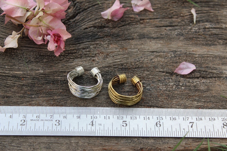 Multiple Wire Brass Ring,adjustable Brass Ring,handmade Brass Ring ...