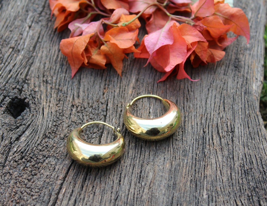 Tribal Brass Hoop Earrings ,gypsy Earrings, Ethnic Earrings,bohemian ...