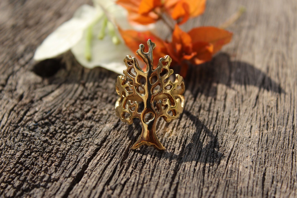 Tree Ringadjustable Brass Ring Handmade Ringtree of Life | Etsy