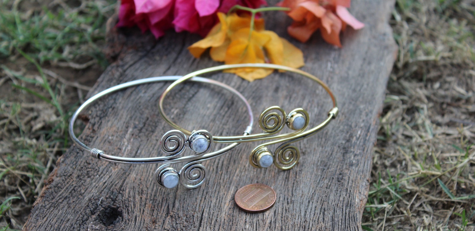 Mandala Arm Bandmoonstone Arm Cufflabradorite Arm - Etsy