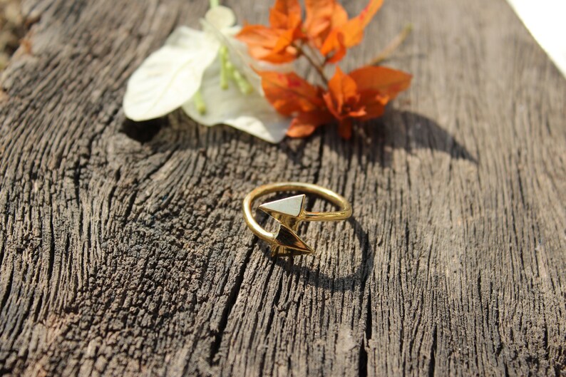 Arrow Ring,lotus Ring,pineapple Ring, Adjustable Brass Ring, Handmade ...