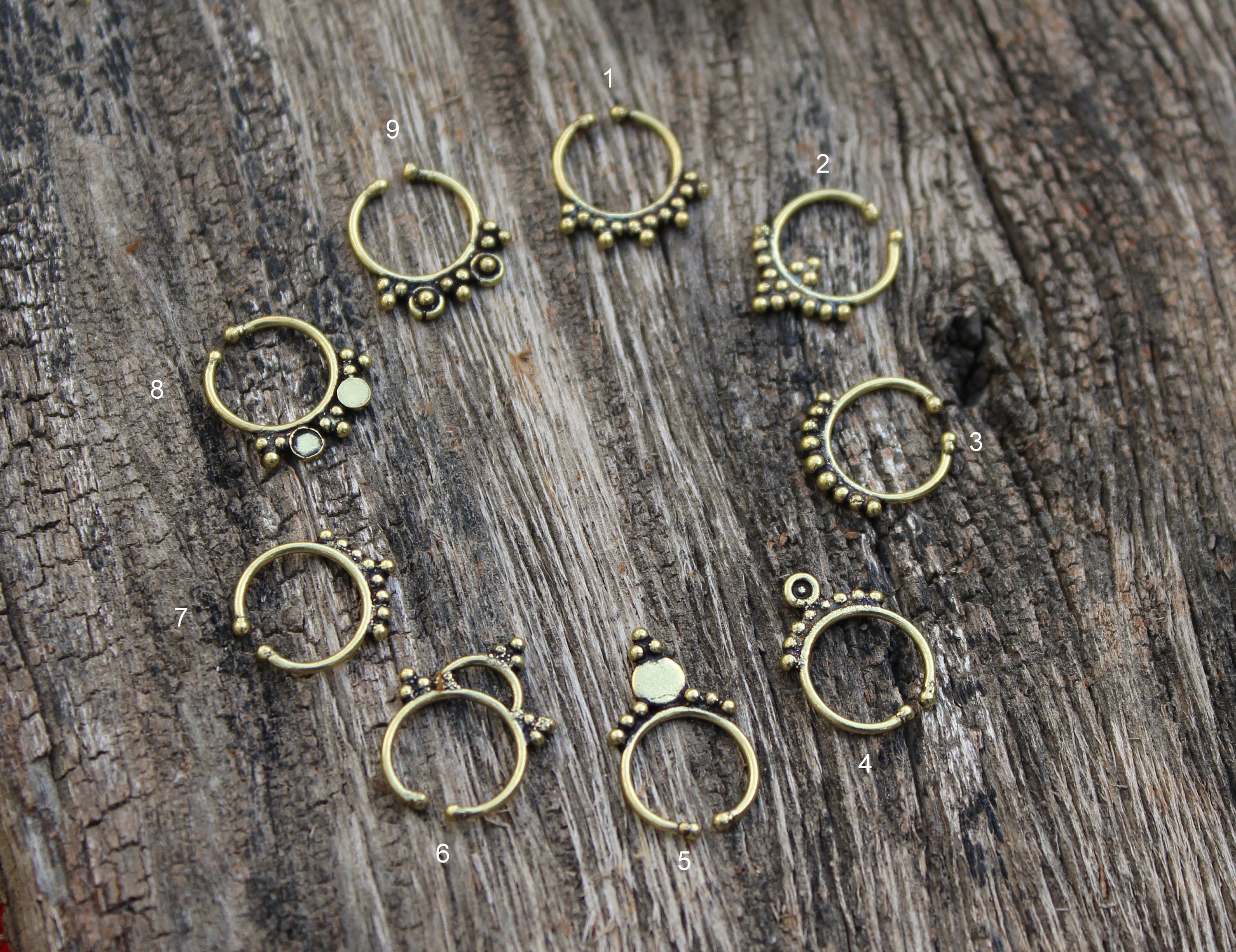 Septum Ring Real Septumhandmade Brass Septum Ring Septum - Etsy