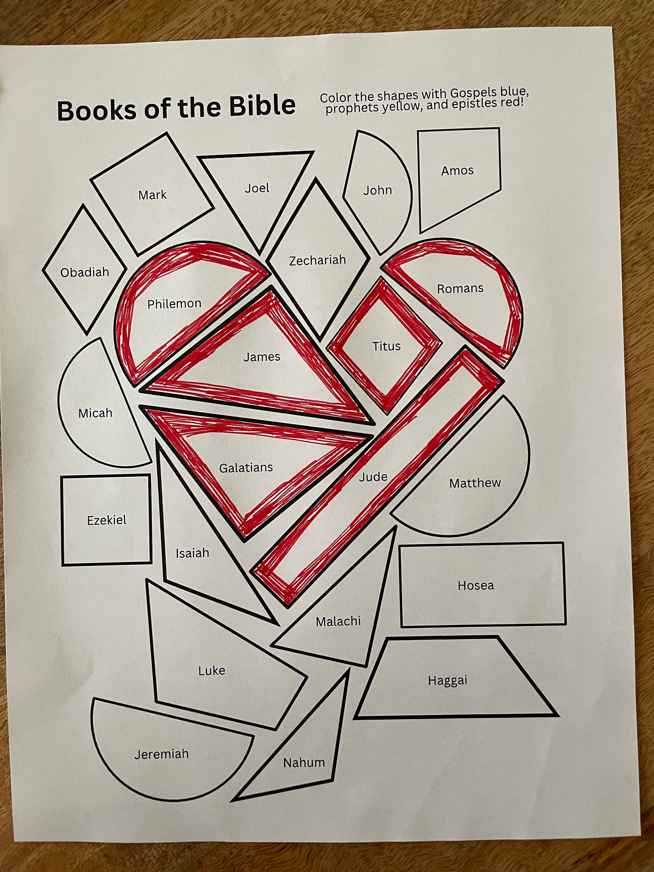 Books of the Bible Coloring Activity Page - Etsy