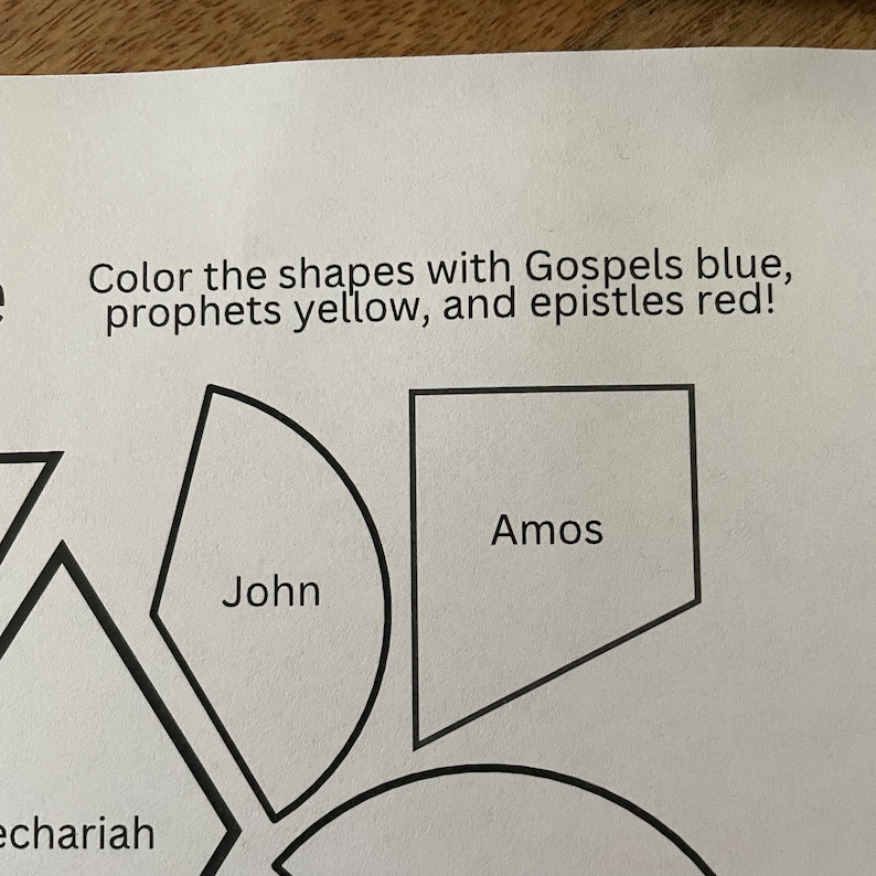 Books of the Bible Coloring Activity Page - Etsy