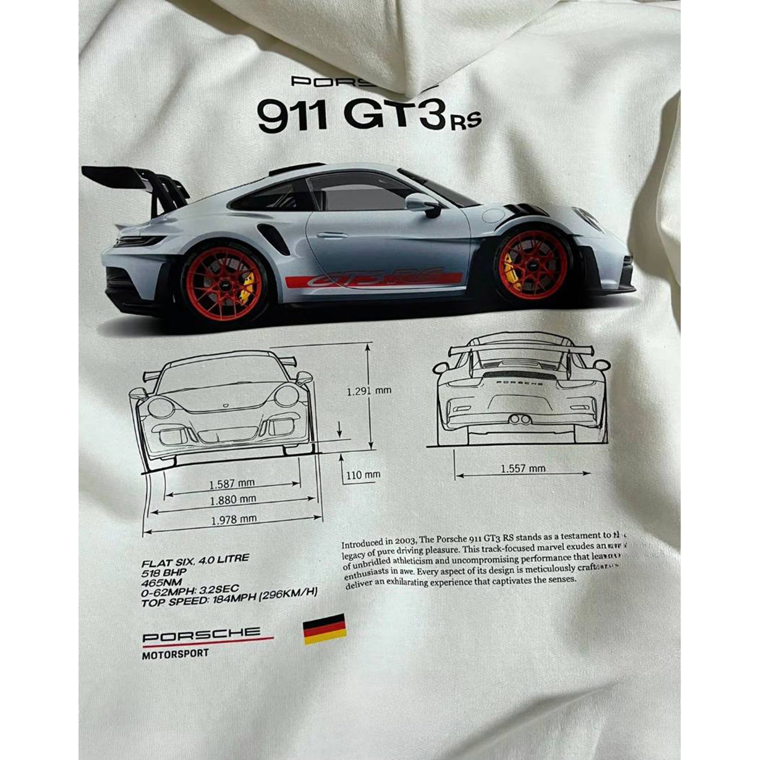 Porsche 911 GT3 RS Aesthetic Tshirt, Porsche 911 GT3 RS 2 Side Tshirt ...