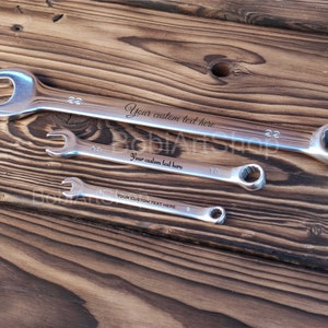 Engraved Wrench, Custom Engraved Text or Logo, Personalized Design ...