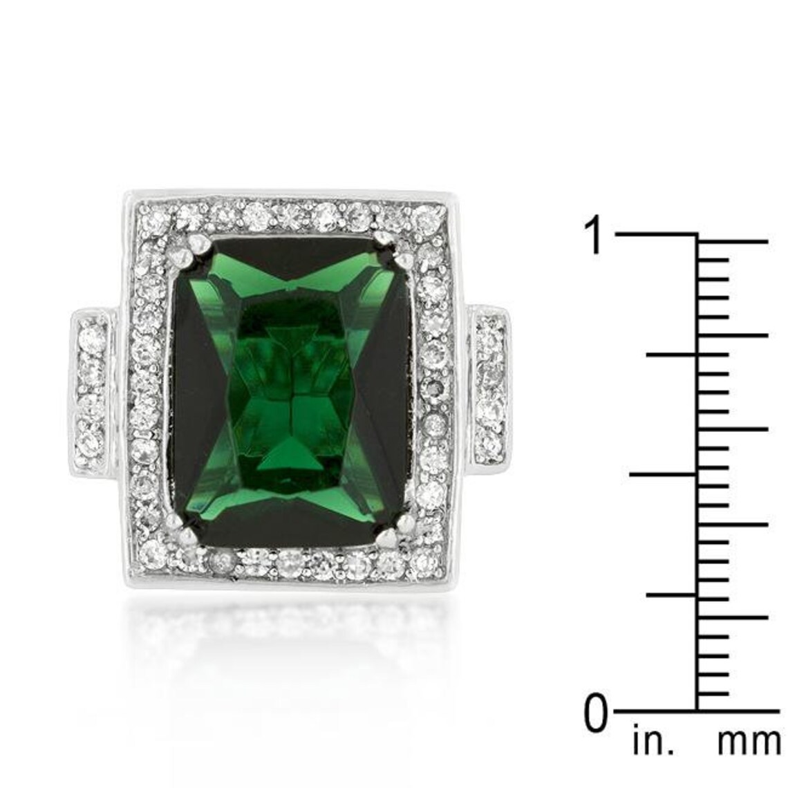 Emerald Green Classic Cocktail Ring - Etsy