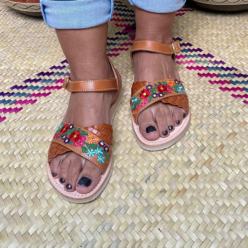 Leather Chanclas Shoes - Etsy