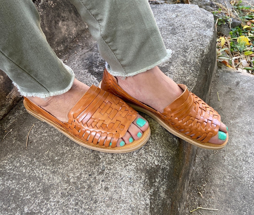 Handmade Leather Huarache Sandals: Authentic Mexican Braided Shoes - Etsy
