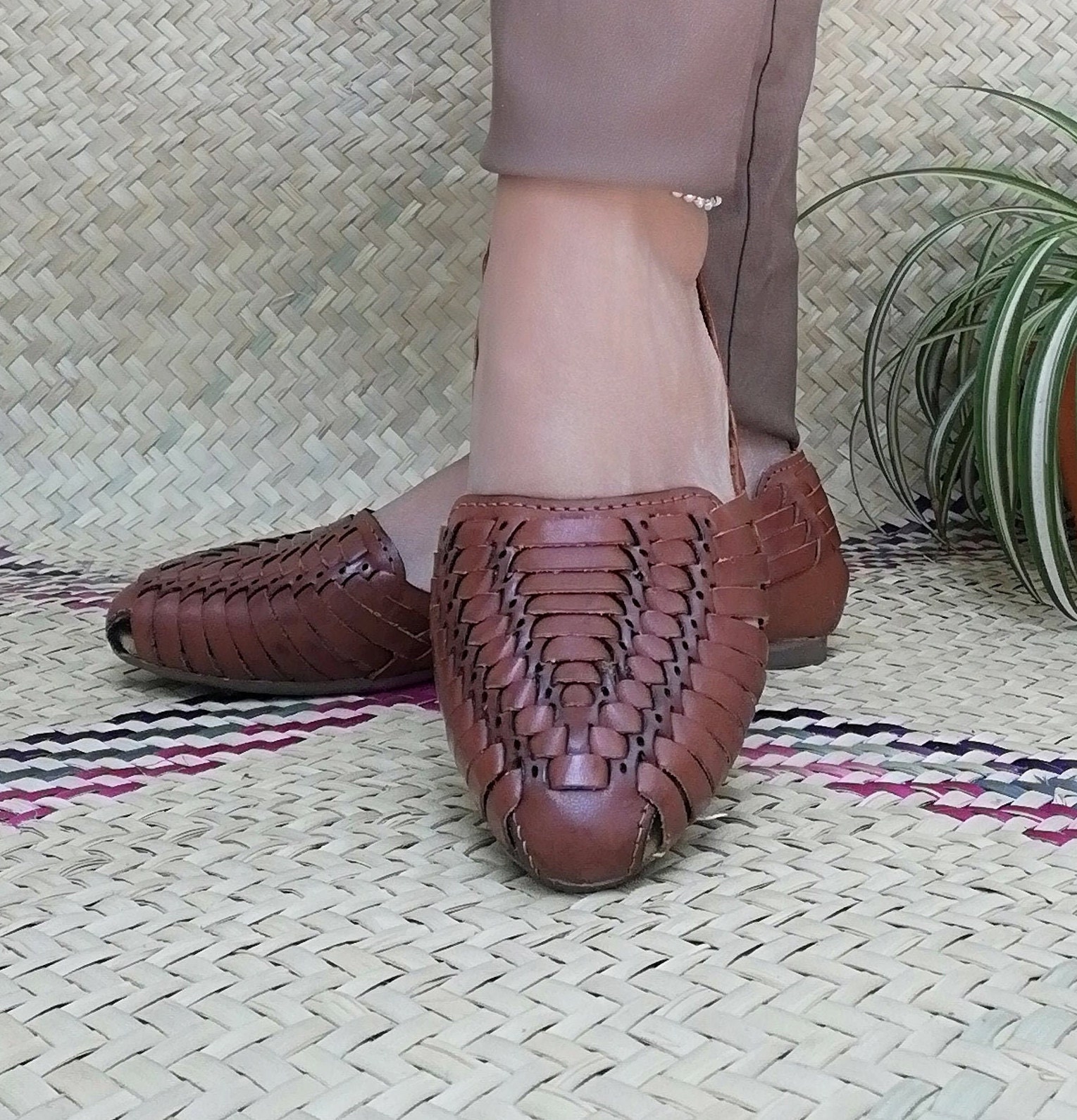 Authentic Mexican Leather Huarache Sandal: Braided Women's Shoe - Etsy