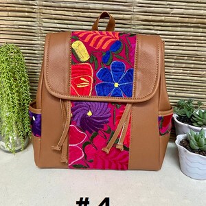 Mexican Backpack With Floral Embroidery, Handmade Backpack, Traditional ...
