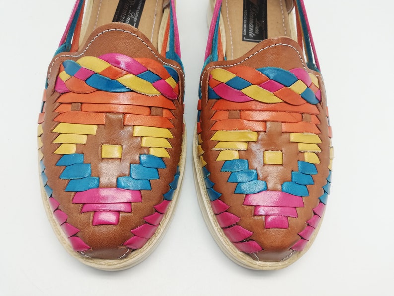 Handmade Leather Huarache Sandals: Multicolor Mexican Shoes - Etsy