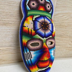 Huichol Beaded Mask: Mexican Folk Art Decor - Etsy
