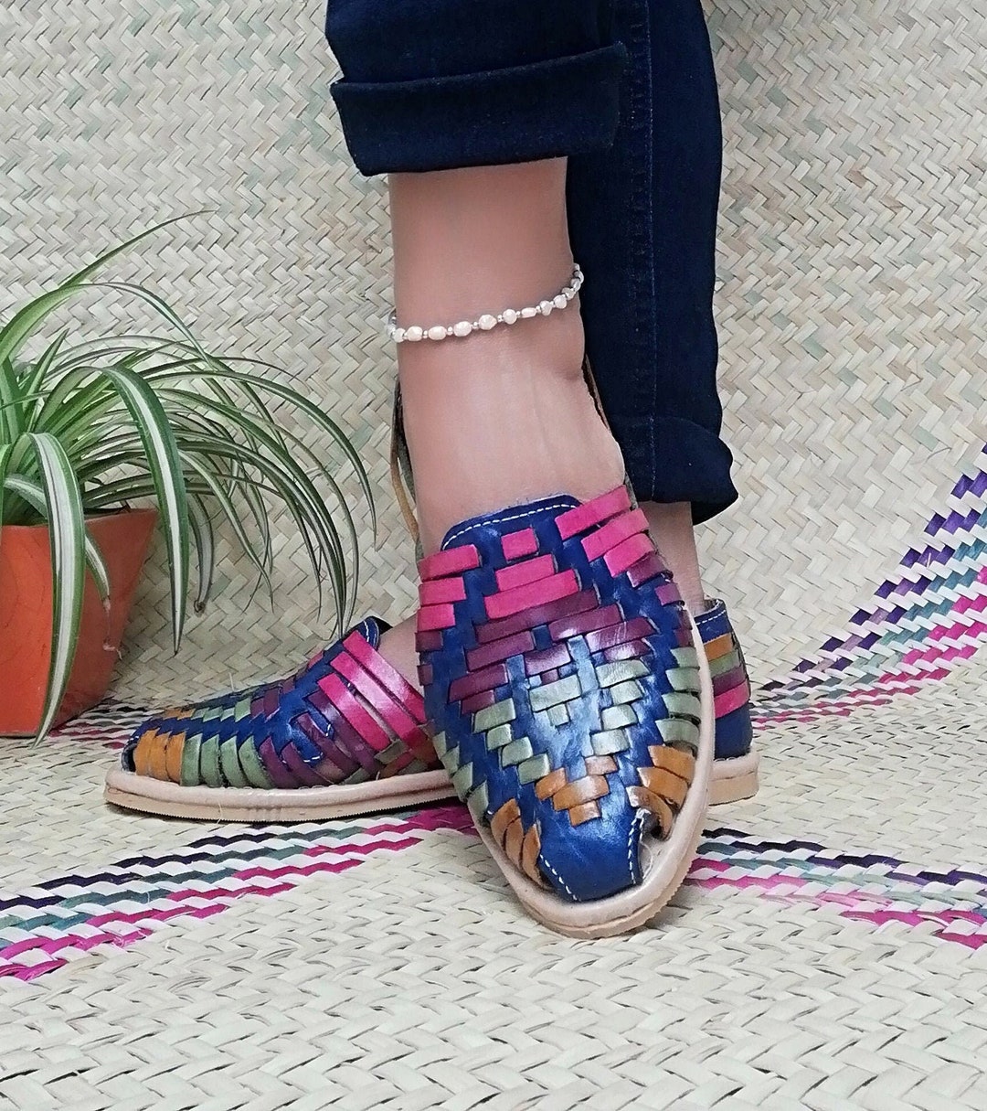 Mexican Handmade Huaraches, Mexican Leather Huarache, Traditional ...