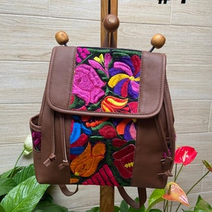 Mexican Backpack With Floral Embroidery, Handmade Backpack, Traditional ...
