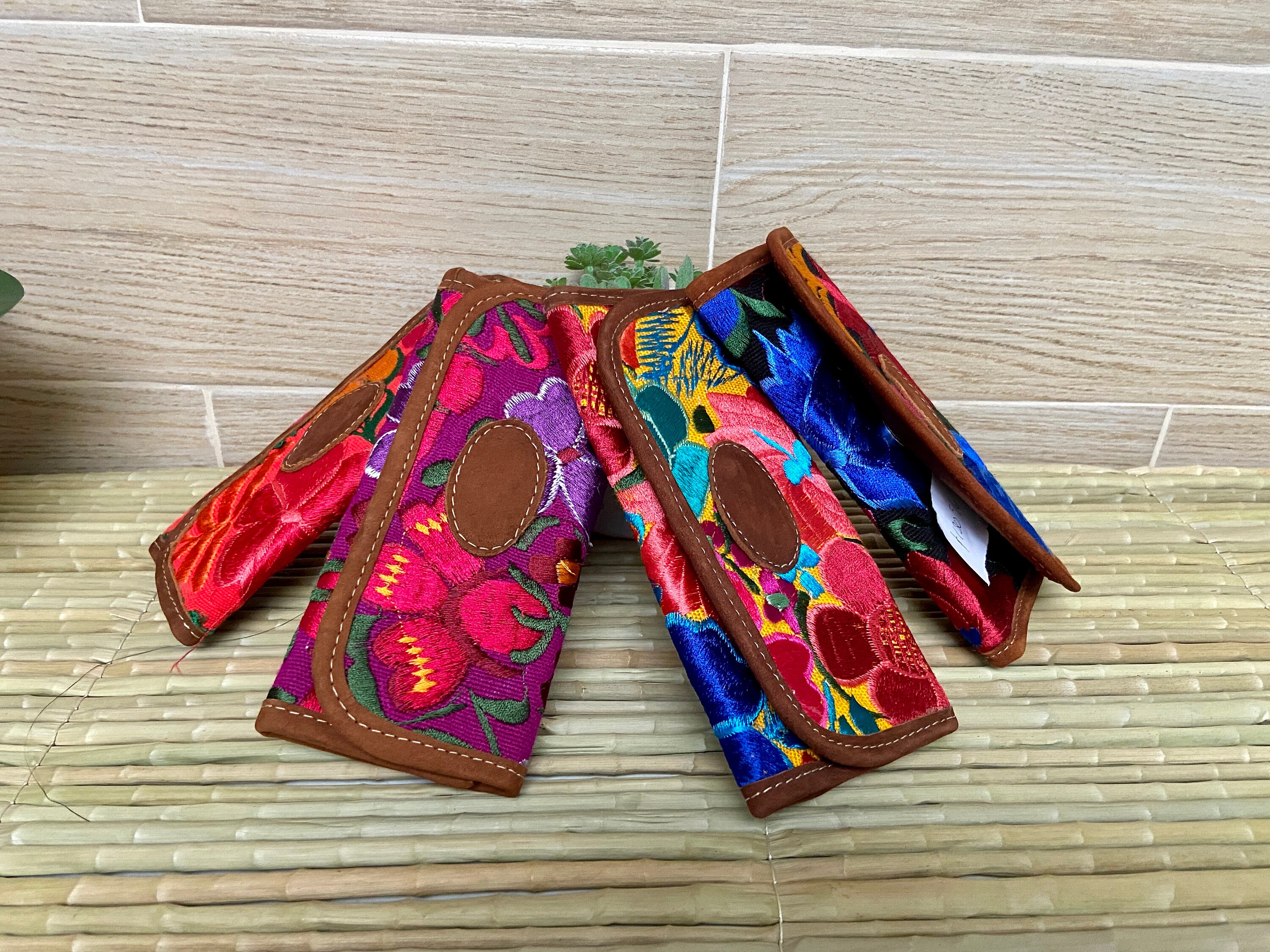 Mexican Wallet With Floral Embroidery Handmade Wallet - Etsy