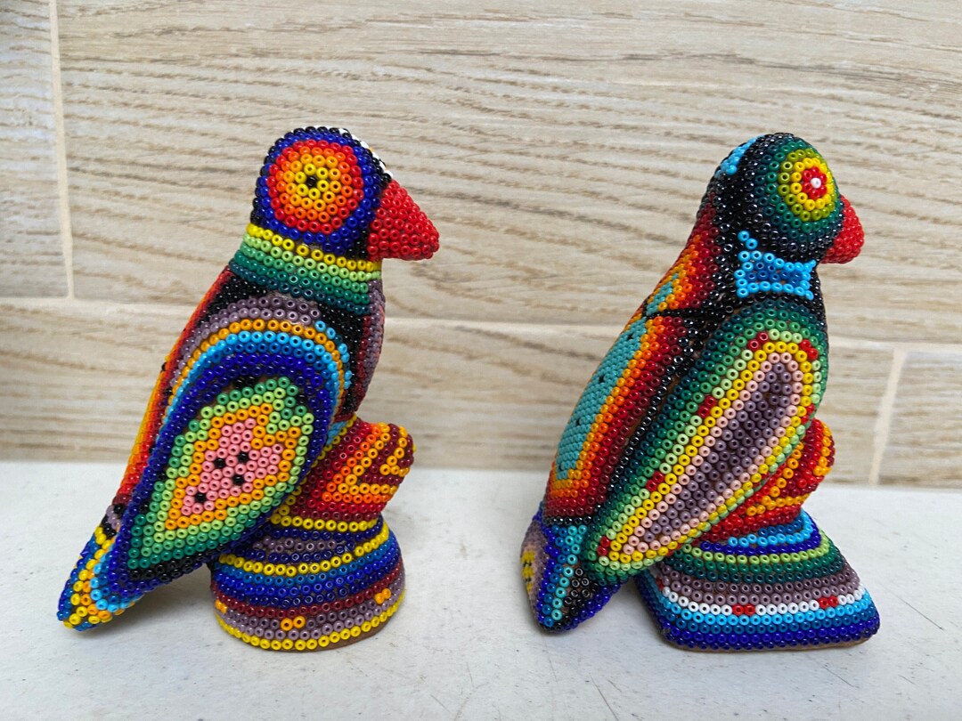 Huichol Bird, Huichol Decor, Huichol Beadwork, Mexican Art, Collectible ...