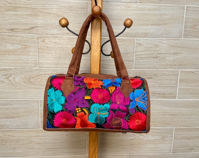 Mexican Bag With Floral Embroidery, Handmade Bag, Traditional Mexican ...