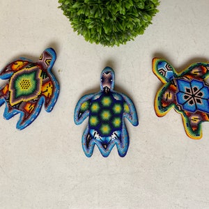 Huichol Beaded Turtle Statue: Mexican Folk Art Decor - Etsy