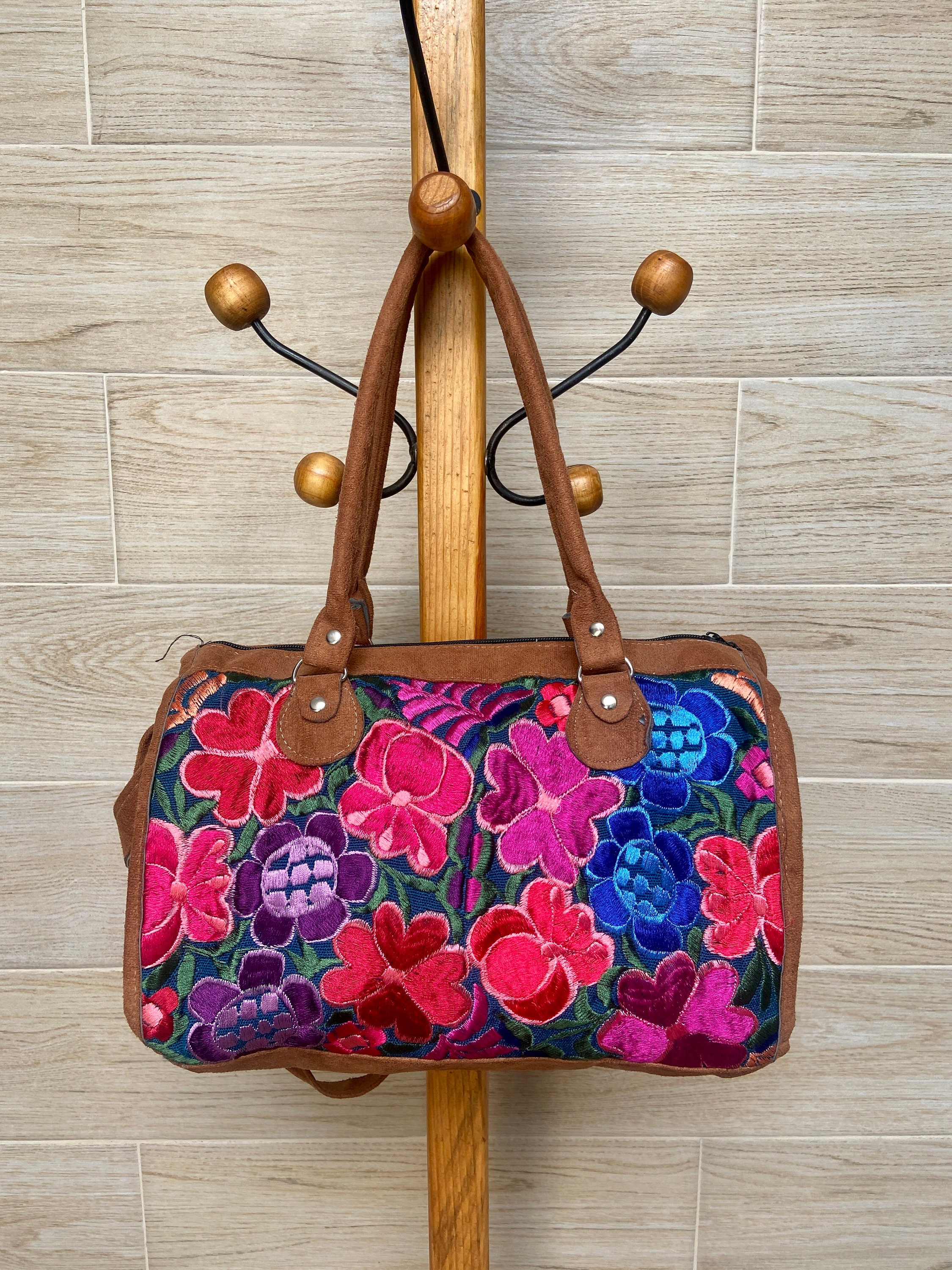 Mexican Bag With Floral Embroidery Handmade Bag Traditional - Etsy