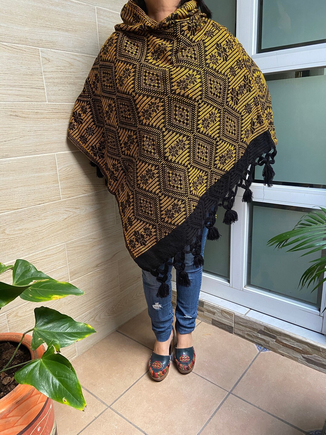 Mexican Handcrafted Cape, Mexican Poncho, Mexican Cape Woven ...