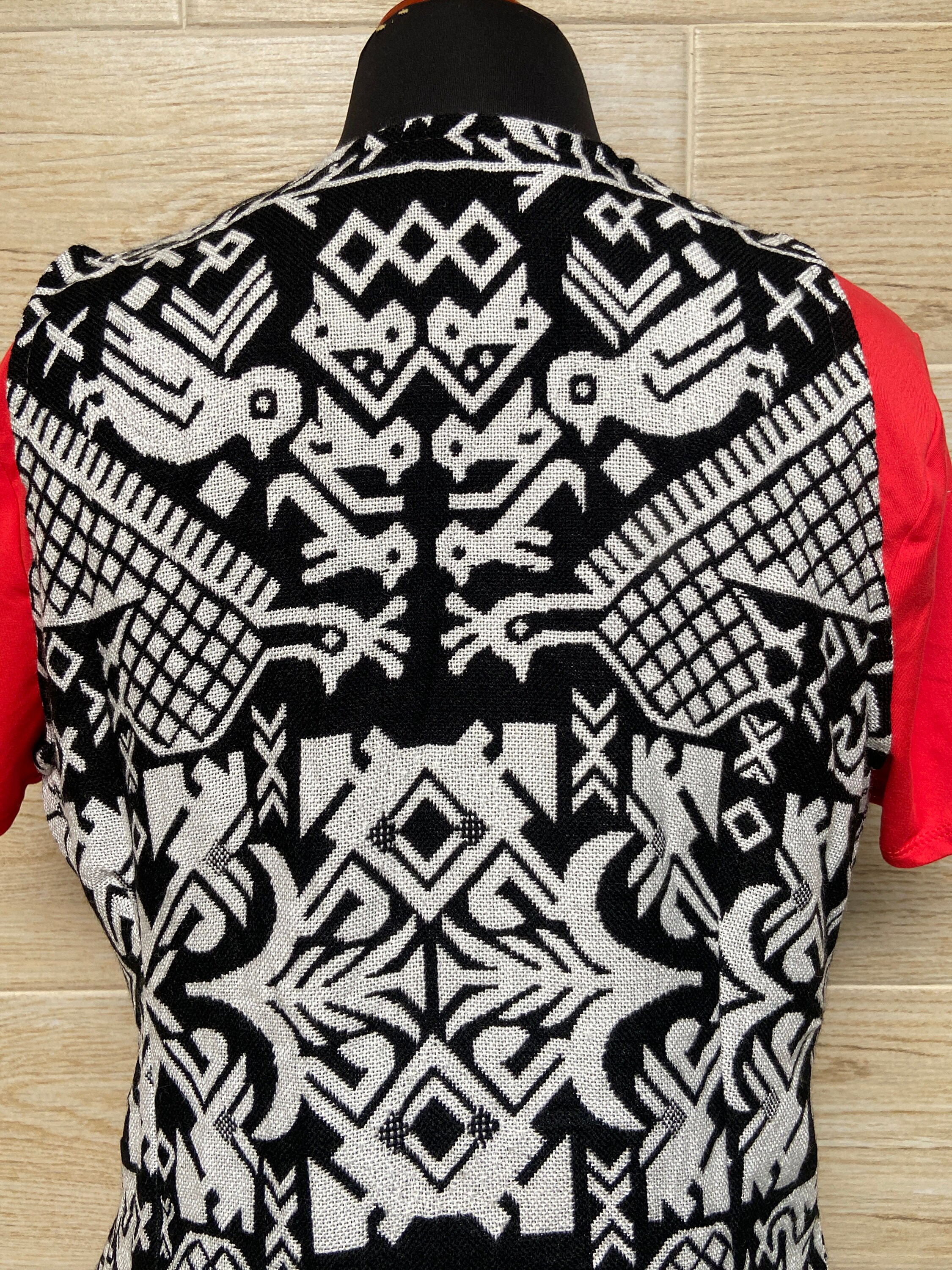 Mexican Artisan Vest Mexican Style Vest With Fringes Rebozo - Etsy