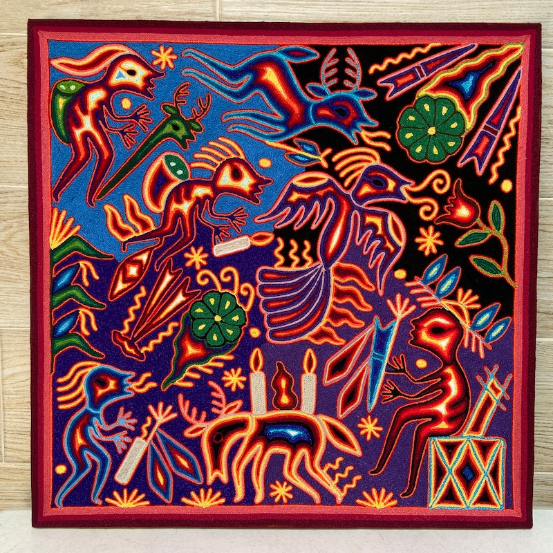 Huichol Yarn Painting - Etsy