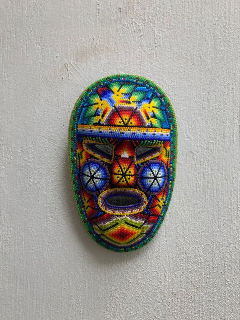 Huichol Mask Huichol Decor Huichol Beadwork Mexican Art - Etsy