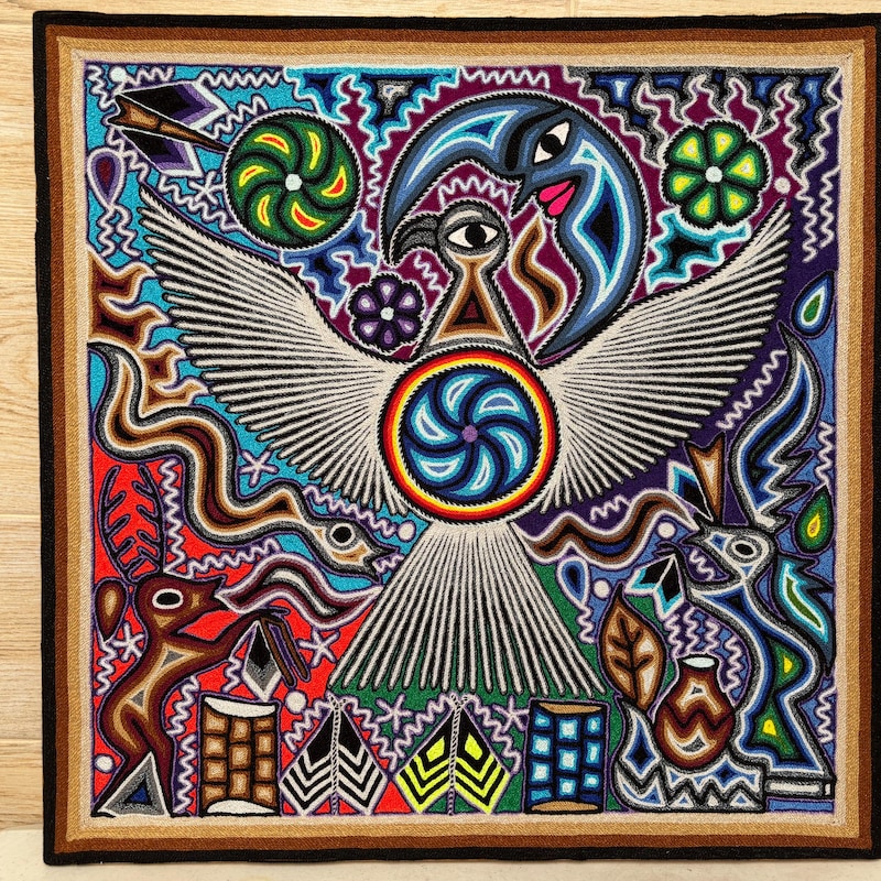 Vintage Huichol Yarn Art - Etsy